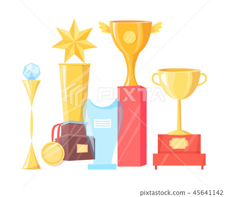 Collection of Various Awards Vector Illustration - Stock Illustration ...