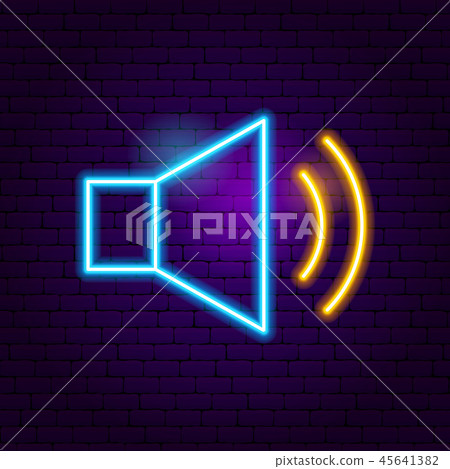 Audio Neon Sign - Stock Illustration [45641382] - PIXTA