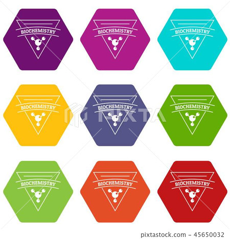 Biochemistry icons set 9 vector - Stock Illustration [45650032] - PIXTA