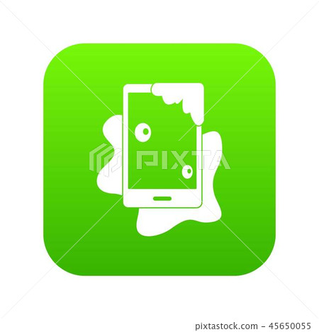 Wet phone icon digital green - Stock Illustration [45650055] - PIXTA
