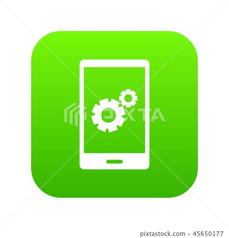 Working phone icon digital green-插圖素材 [45650177] - PIXTA圖庫