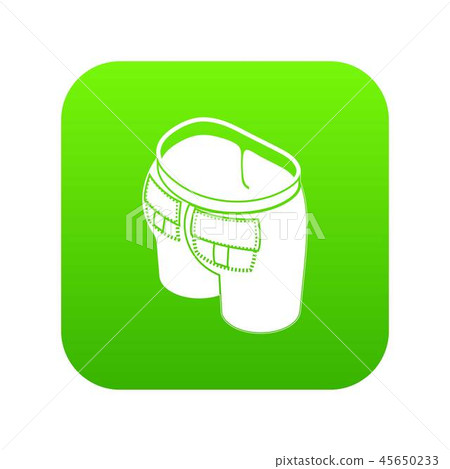 Back pocket jeans icon green vector - Stock Illustration [45650233] - PIXTA