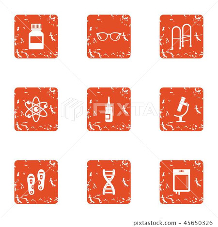 Remediation icons set, grunge style - Stock Illustration [45650326] - PIXTA