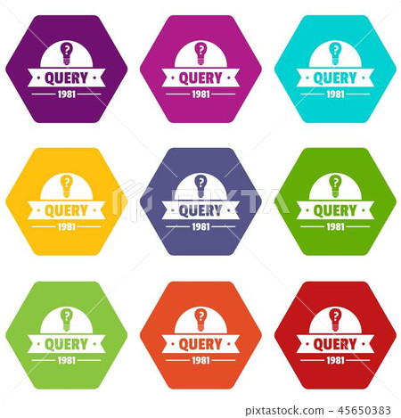 Query icons set 9 vector - Stock Illustration [45650383] - PIXTA