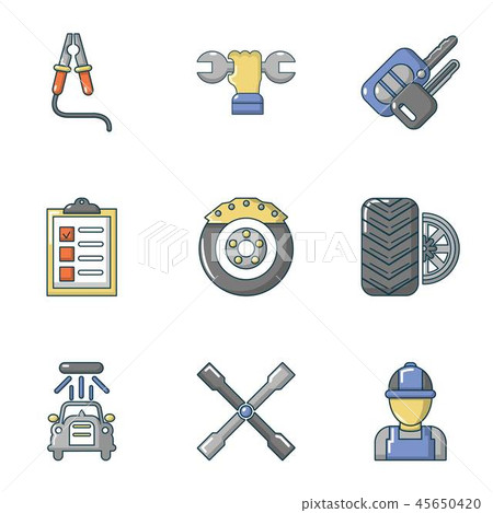 Mend icons set, flat style - Stock Illustration [45650420] - PIXTA