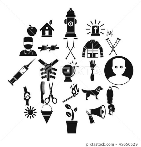 Favour icons set, simple style - Stock Illustration [45650529] - PIXTA