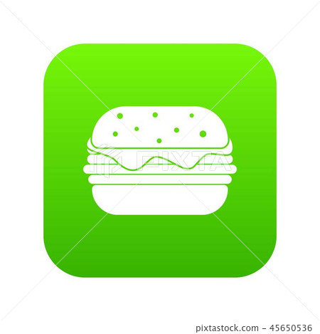 Hamburger icon digital green - Stock Illustration [45650536] - PIXTA