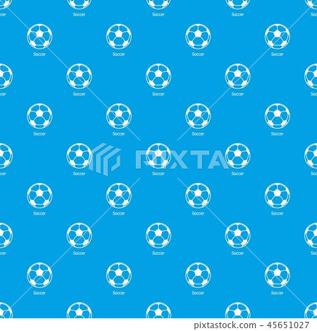 Soccer ball pattern vector seamless blue - Stock Illustration [45651027 ...