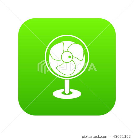 Vintage electric fan icon digital green - Stock Illustration [45651392 ...