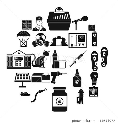 Aftercare icons set, simple style - Stock Illustration [45651972] - PIXTA