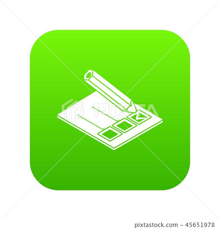 Election paper icon green vector - Stock Illustration [45651978] - PIXTA