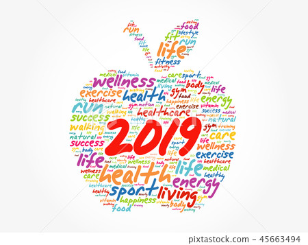 2019 apple word cloud collage - Stock Illustration [45663494] - PIXTA