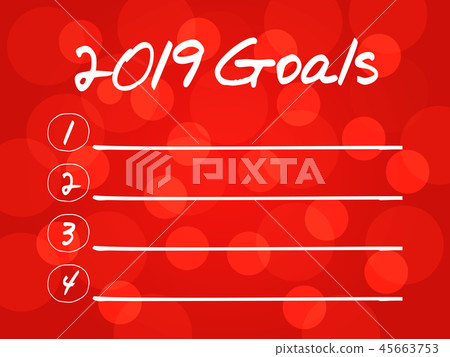 2019 Goals List, business, sport and health - Stock Illustration ...