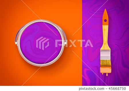 3d rendering of contrast orange and... - Stock Illustration [45668730 ...
