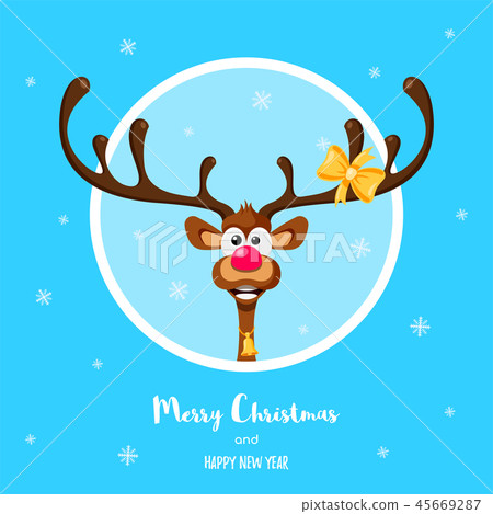 Rudolf with red nose - Stock Illustration [45669287] - PIXTA