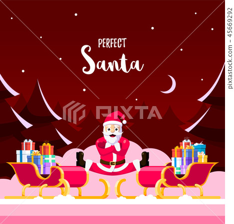 Perfect Santa's splits. - Stock Illustration [45669292] - PIXTA