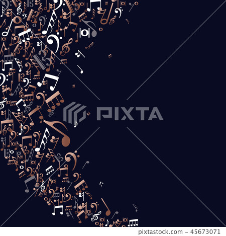 Copper music notes concept background - Stock Illustration [45673071 ...