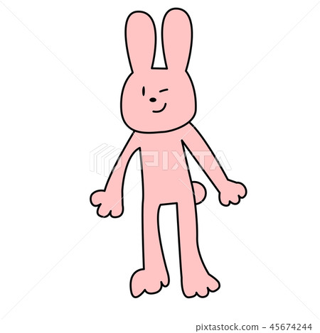Rabbit winking - Stock Illustration [45674244] - PIXTA