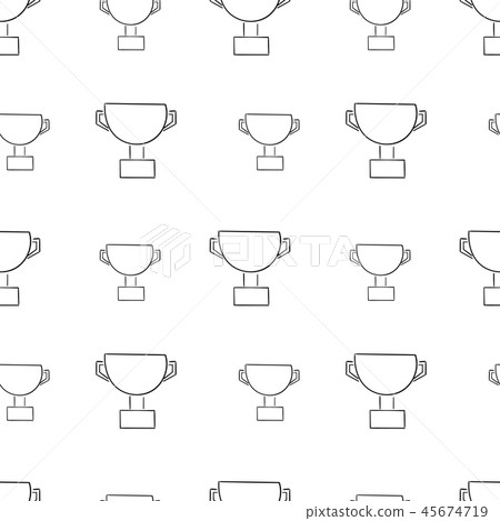 Seamless pattern with trophy and awards. - Stock Illustration [45674719 ...