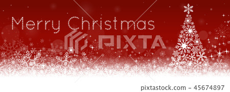 Christmas header: tree / red - Stock Illustration [45674897] - PIXTA