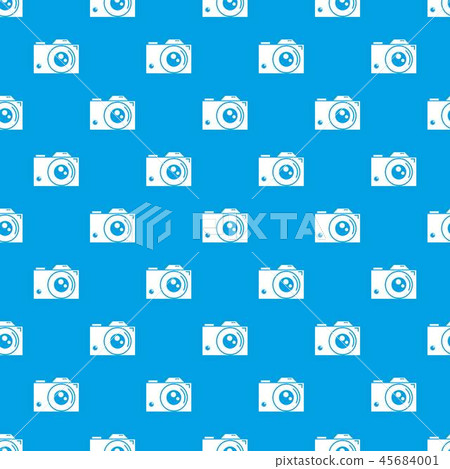 Retro camera pattern vector seamless blue - Stock Illustration ...