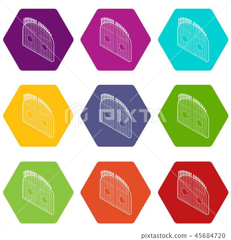 Gate icons set 9 vector - Stock Illustration [45684720] - PIXTA