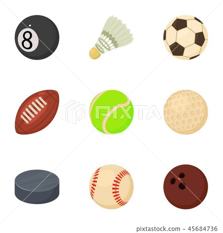 Dribble icons set, cartoon style - Stock Illustration [45684736] - PIXTA