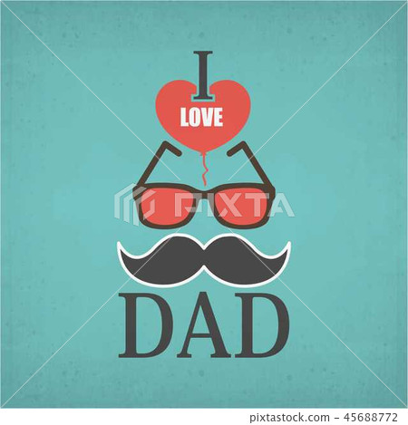 I Love Dad and red heart background - Stock Illustration [45688772] - PIXTA