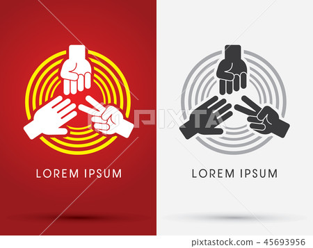 Rock Paper Scissors logo graphic vector - Stock Illustration [45693956 ...