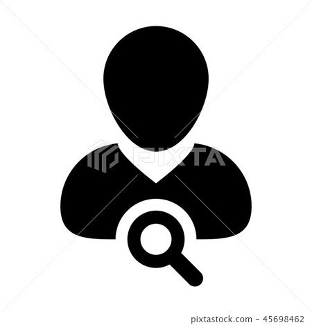 Find person icon vector male user profile avatar - Stock Illustration ...