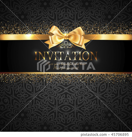 Gorgeous and shiny invitation card - Stock Illustration [45706895] - PIXTA