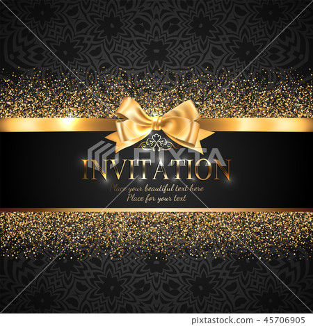 Gorgeous and shiny invitation card - Stock Illustration [45706905] - PIXTA