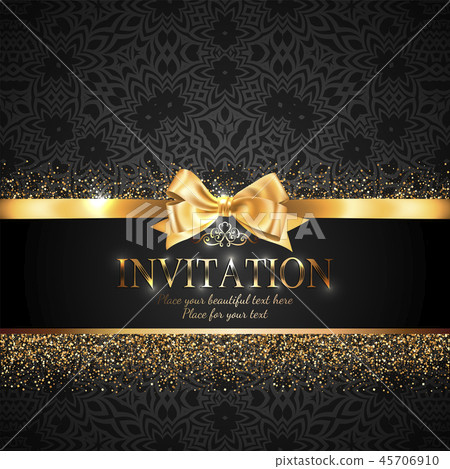 Gorgeous and shiny invitation card - Stock Illustration [45706910] - PIXTA