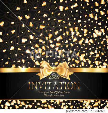 Gorgeous and shiny invitation card - Stock Illustration [45706923] - PIXTA