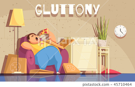 Gluttony Background Illustration - Stock Illustration [45710464] - PIXTA