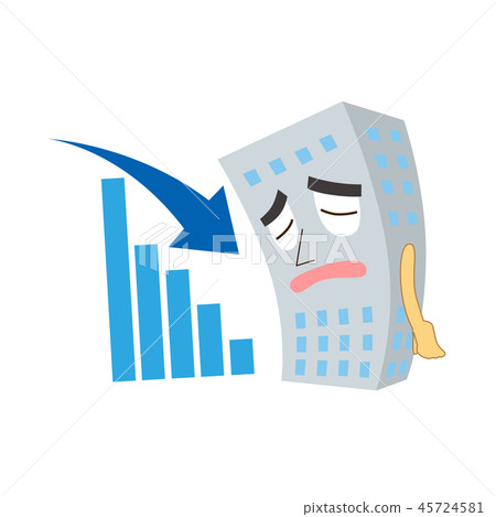 Corporate management Performance down - Stock Illustration [45724581 ...