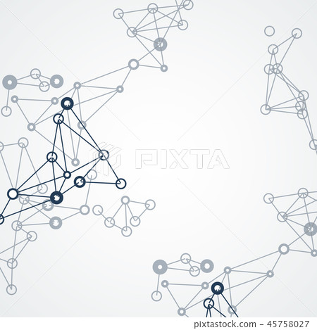 Vector connection pattern with dynamic lines... - Stock Illustration ...