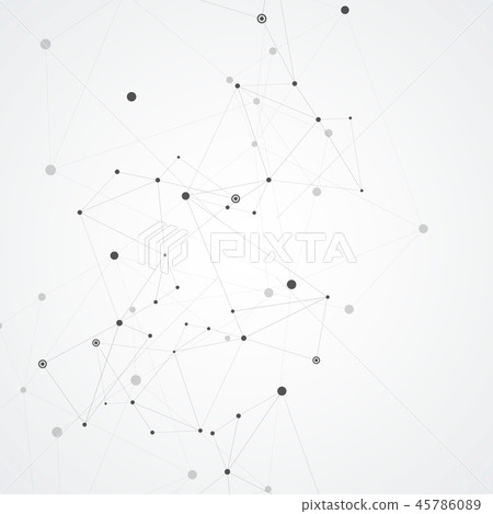 Connected abstract pattern with dots on... - Stock Illustration ...