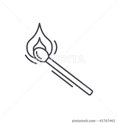 Match line icon concept. Match vector linear... - Stock Illustration ...