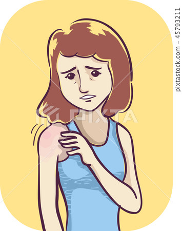 Girl Muscle Twitch Illustration - Stock Illustration [45793211] - PIXTA