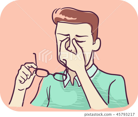 Symptom Eye Strain Illustration - Stock Illustration [45793217] - PIXTA