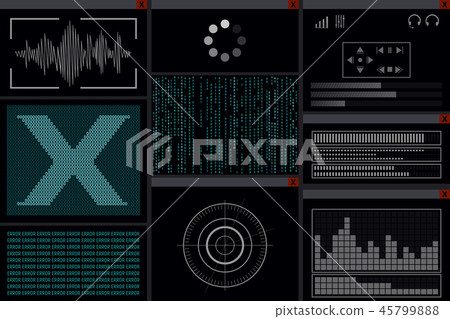 Display with a hacker program. - Stock Illustration [45799888] - PIXTA