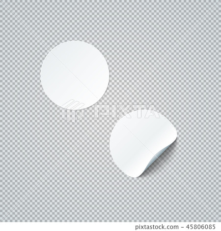 vector blank paper sticker mockup. - Stock Illustration [45806085] - PIXTA