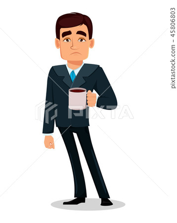 Business man cartoon character in formal suit - Stock Illustration ...