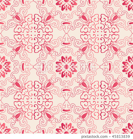 Elegant seamless Chinese style pink background - Stock Illustration ...