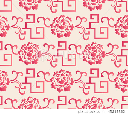 Elegant seamless Chinese style pink background - Stock Illustration ...