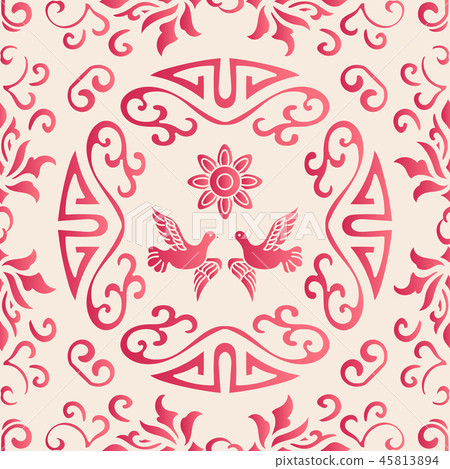 Elegant seamless Chinese style pink background - Stock Illustration ...