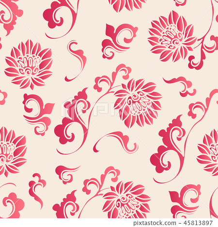 Elegant seamless Chinese style pink background - Stock Illustration ...