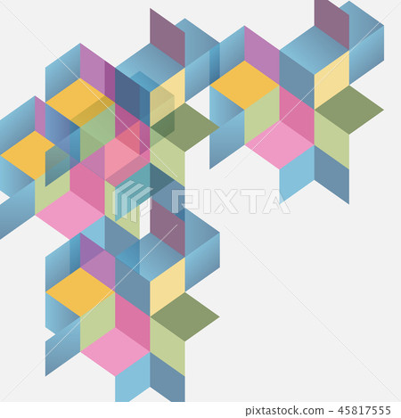 Abstract Isometric Color Shape Background for... - Stock Illustration ...