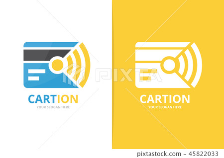 Vector credit card and wifi logo combination.... - Stock Illustration ...